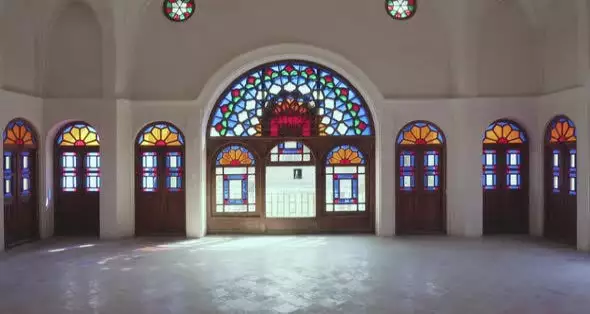 فوتیج خانه قدیمی در کاشان 41967 Traditional Iranian Stained Glass ...