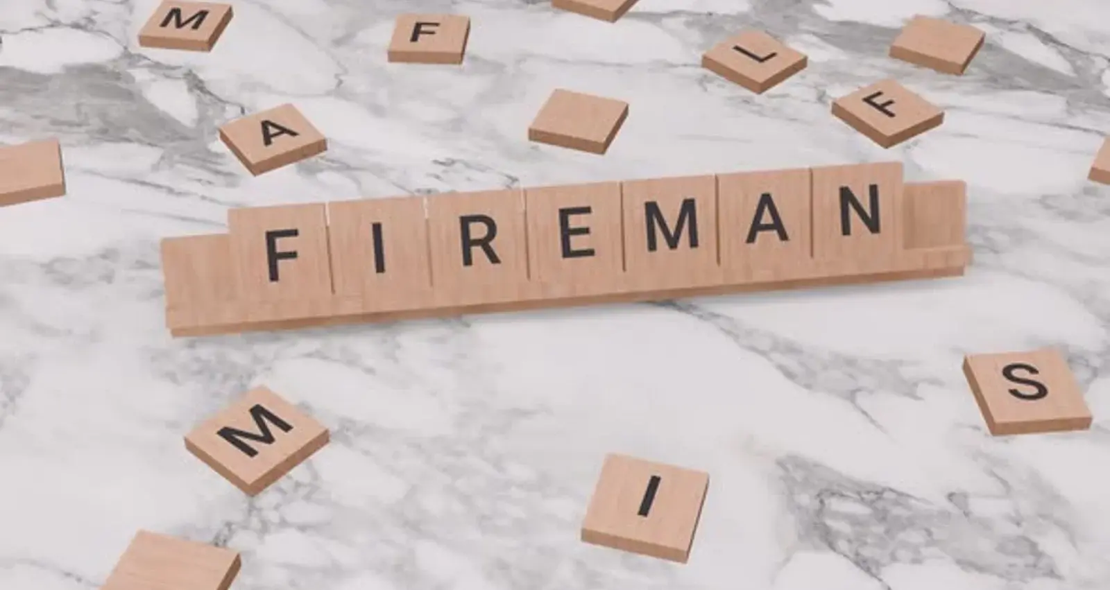 موشن گرافیک کلمه‌ی "fireman" روی اسکرابل 8XB8V2Q FIREMAN Word On ...